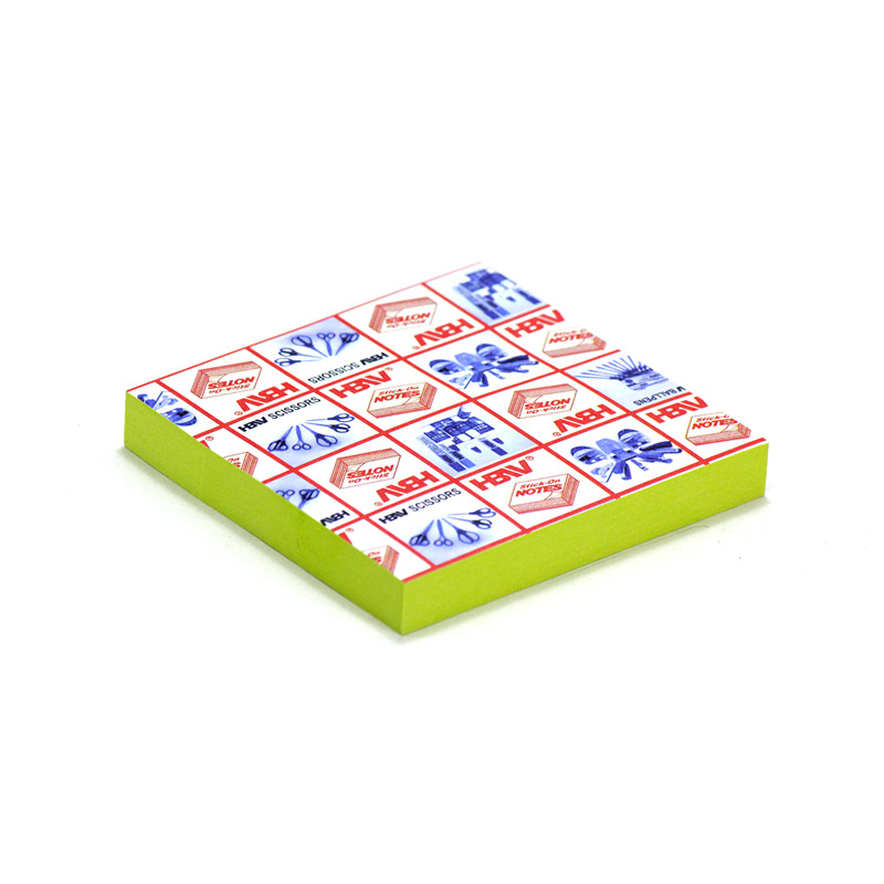 HBWOffice Stick-On Note Fluorescent Pad 7.6cm - HBW