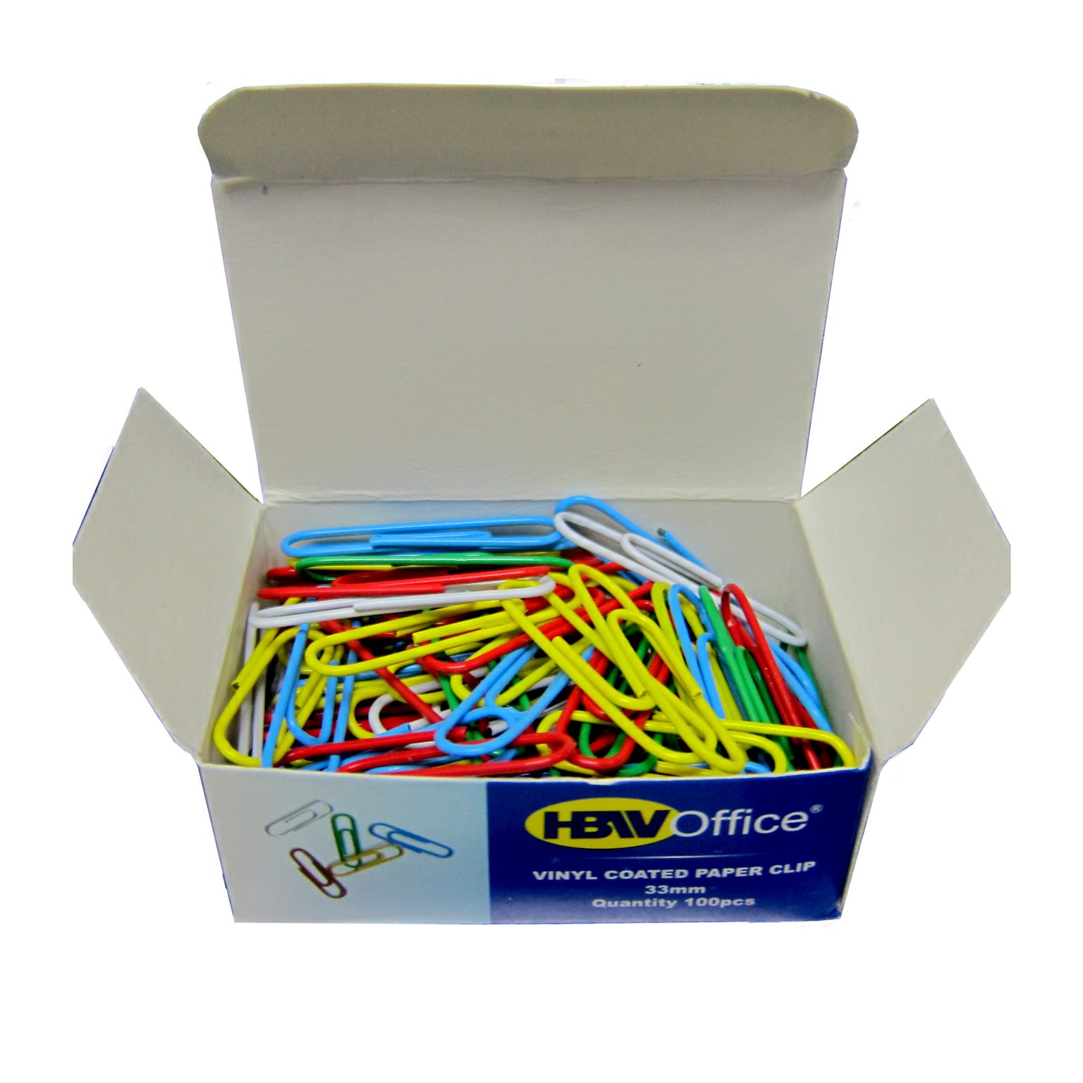 HBWOffice Vinyl Coated Paper Clip 33mm - HBW