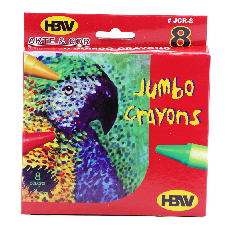 HBW Arte & Cor 8 Jumbo Crayons - HBW