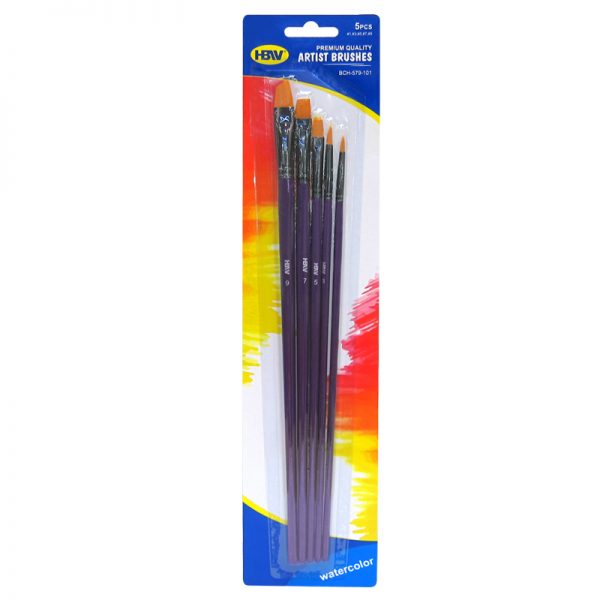 Artist Brushes Watercolor 5's (#1,3,5,7,9) - HBW