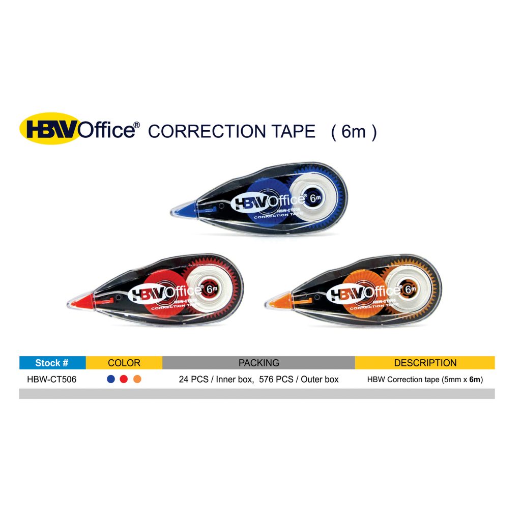 HBW Correction Tape 5mm x 6m CT506 - HBW