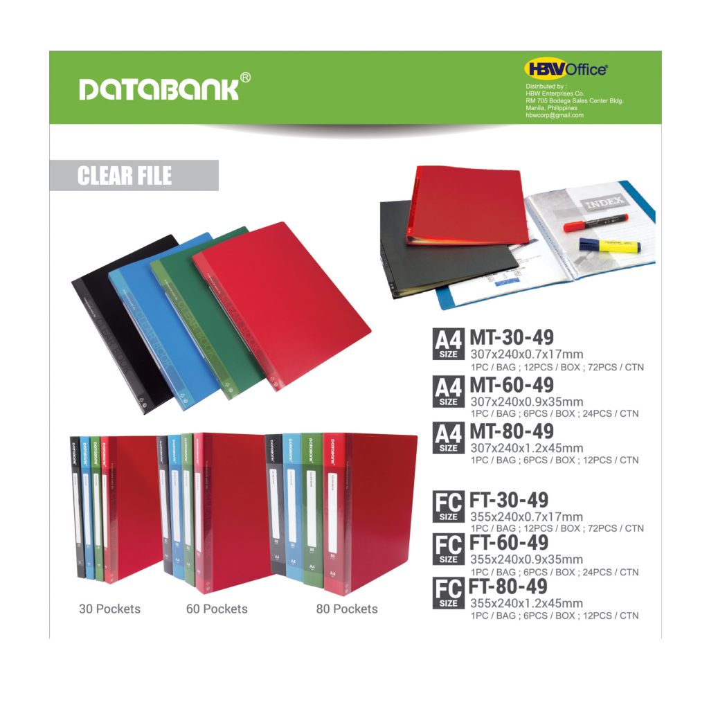 DATABANK Clear File A4 FC - HBW