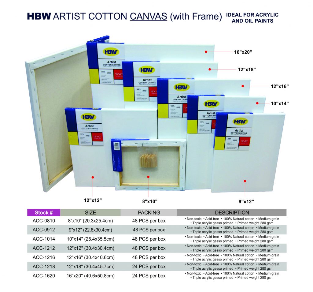 HBW ARTIST COTTON CANVAS with Frame - HBW