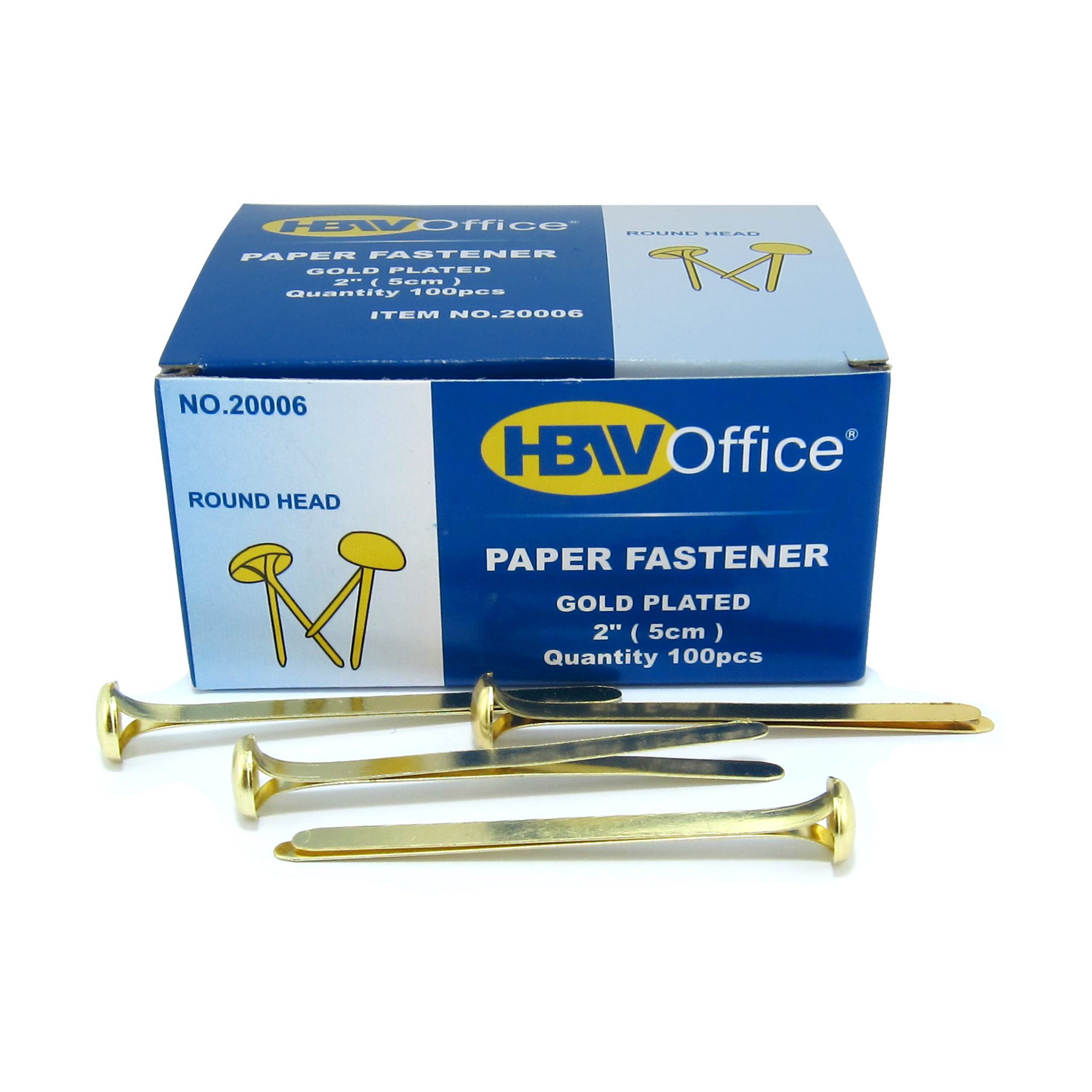 HBW Round Head Paper Fastener 2 inch - HBW