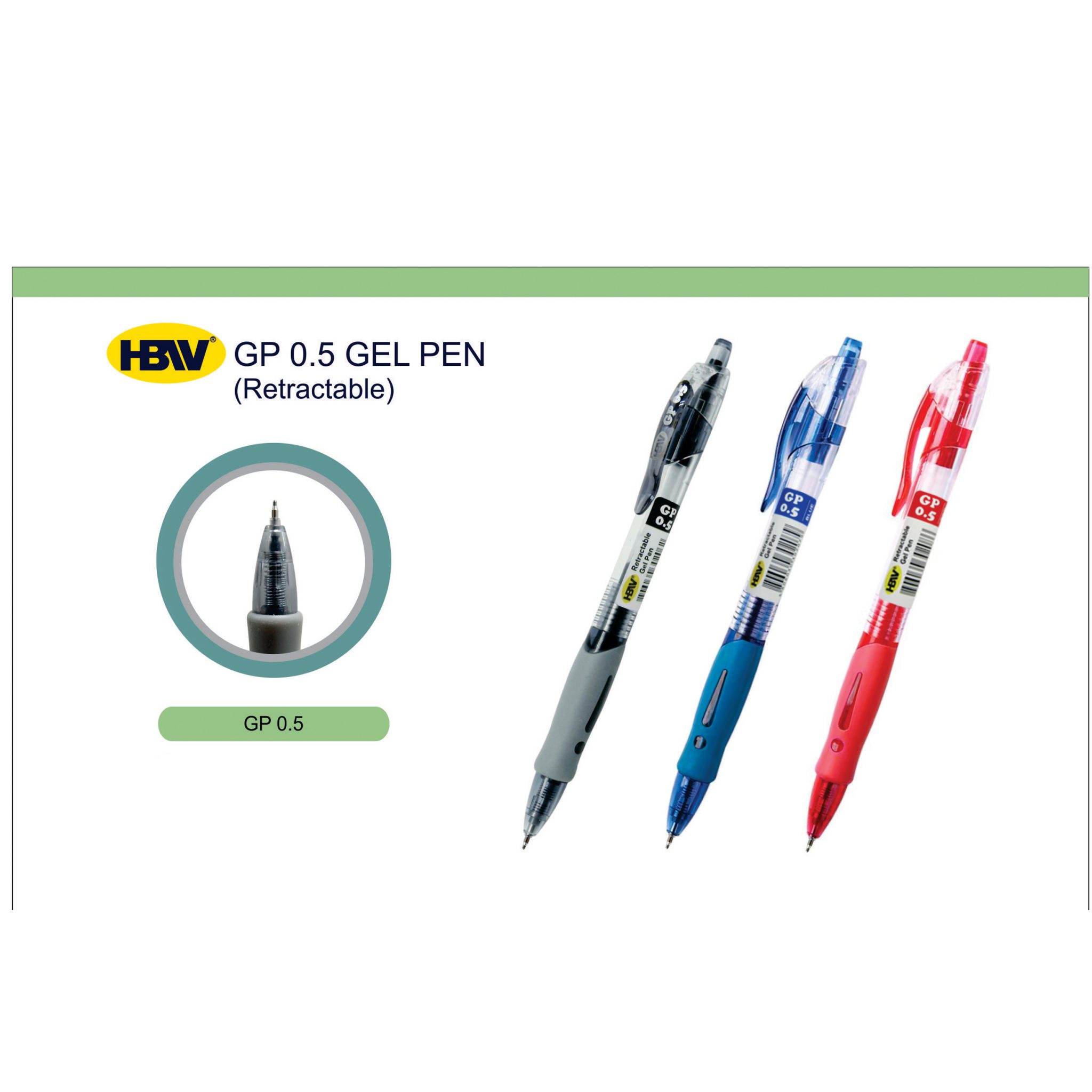 HBW GP 0.5 RETRACTABLE GEL PEN - HBW
